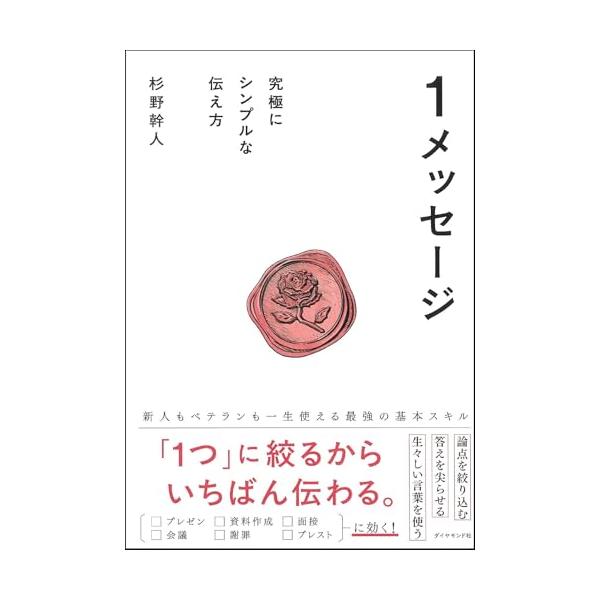 発売即重版！　売れてます！ 「プレゼンがうまいねと褒められました！」 「人前で話すのが楽しくなりました！」 感謝の声、続々！  戦略コンサルの「最強の基本スキル」、 “１メッセージ”とは？  プレゼン、資料作成、会議、謝罪、ブレスト ずば抜...
