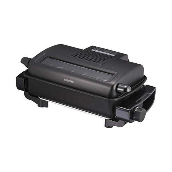 ・ブラック(プレート付)  EMT-1103-B・・Color:ブラック(プレート付)・発売年・モデルイヤー:2020・商品サイズ(cm)/本体:幅約49.6×奥行約30.6×高さ約19.2、焼き網:幅約34.5×奥行約21.5、プレート寸...