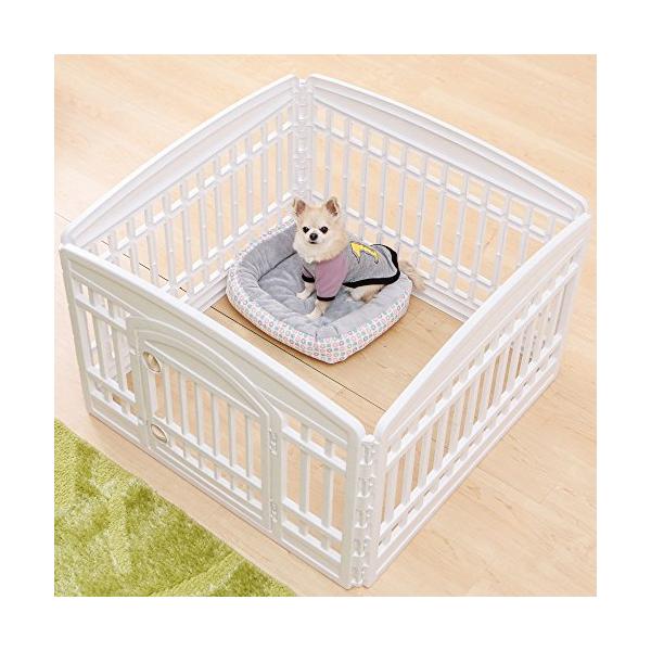 小型犬用・ホワイト/ベージュ 幅91.5×奥行91.5×高さ60cm CI-604E W/D・本体サイズ (幅X奥行X高さ) :91.5×91.5×60cm・本体重量:5kg・パネルの接続部分を合わせて押し込むだけの、簡単組み立て。・使わな...