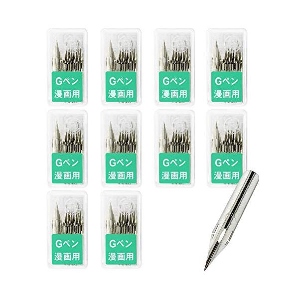 Gぺン・シルバー 100本 PG-6C-C-K・・Size:100本Style:Gぺン・【特長】弾力があり柔らかいため、筆圧により強弱のある線が描ける・【色】クローム色・【用途】漫画やイラストに・【入数】10本入り×10個入り・【注意】Gペ...