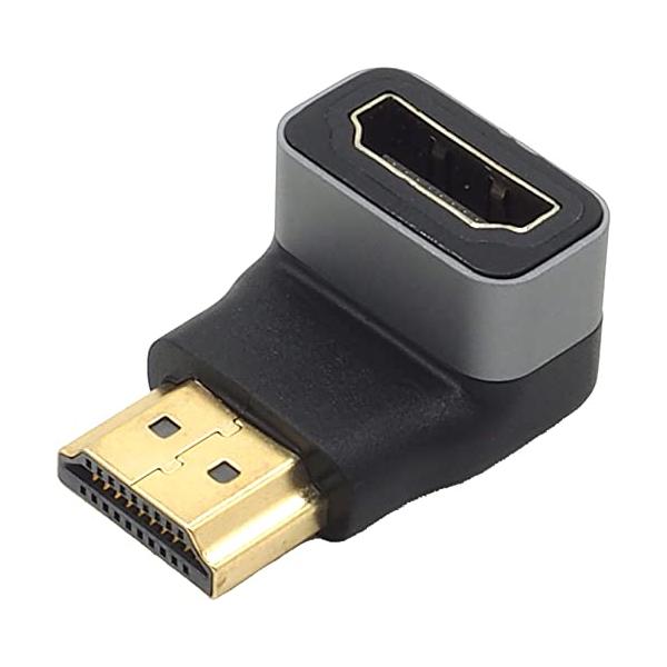 ・  4816・4K 60hz対応 HDMI タイプA(19ピン)端子L字アングルアダプタ・差し込む方向に向かって垂直に曲がっております。テレビやレコーダーなどの配線をスッキリさせる際に重宝です・●用途 RaspberryPI（ラズベリーパ...