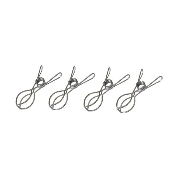 竿ピンチ 4個セットシルバー/4.5×2×H9cm/00371-5・Size:4.5×2×H9cmStyle:竿ピンチ 4個セット・パッケージ個数:1・サイズ/4.5×2×H9cm・本体重量:15g・素材・材質:ステンレススチール(クローム...
