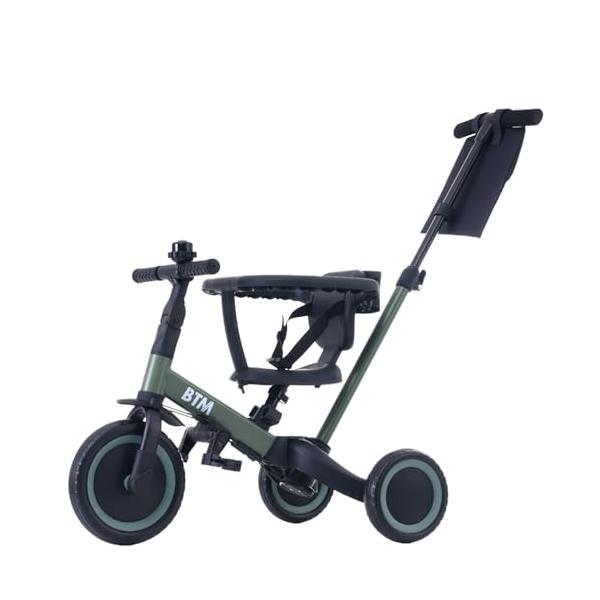 4in1-1マットグリーン/71*51*53/-・Color:マットグリーンStyle:4in1-1・三輪車サイズ：71*51*52CM，ハンドルの高さ：47.2-50.2CM，サドルの高さ：32-35CM，サドルのサイズ：22*13.5C...