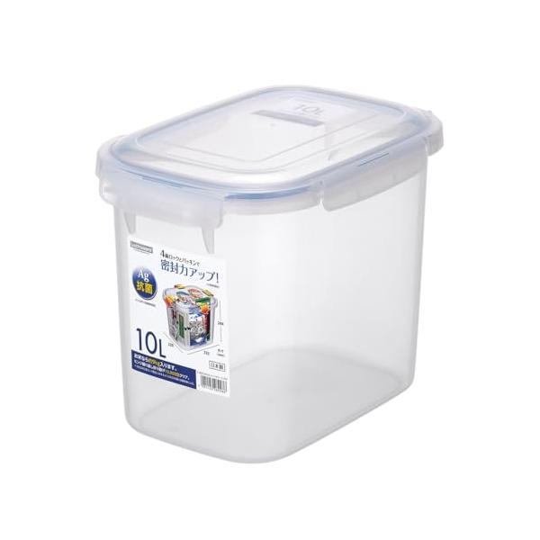 実用的透明/10.0L(米:約9kg)/B-2892 KN・Color:透明Size:10.0L(米:約9kg)・パッケージ個数:1・【４辺ロックでしっかり密閉】4方向から均等にロックする安心設計。水漏れやニオイ漏れを防ぎ、お米や水気のある...