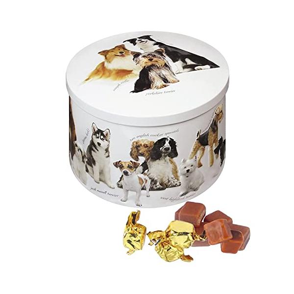 ・  9071・デザイン性の高いエンボス缶入りのファッジ。