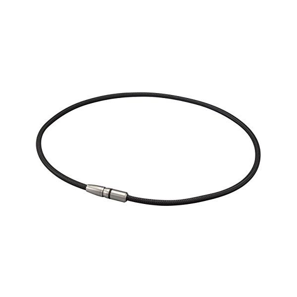 弾丸をモチーフにしたシャープな留め具ブラック/ブラック/50cm/0217TG738053・Color:ブラック/ブラックSize:50cm・パッケージ個数:1・素材：紐部(生地)/ポリエステル、ポリエステルラメ 中芯/磁石 留め具/ステン...