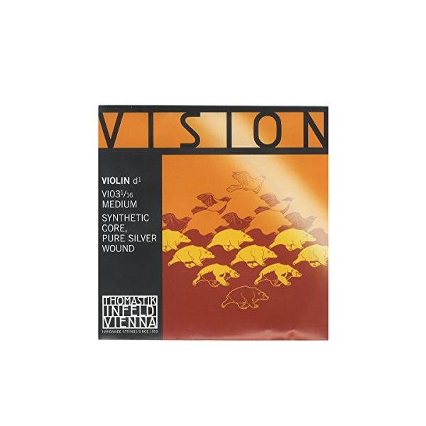 D線VI03・シルバー 1/16 VI03.116・・Size:1/16Style:D線VI03・暖かめの音色です。音の立ち上がりが速く細かいパッセージを弾きやすい。・軽めの速いボウイングに適しています。・弦を細く作るためにアルミ巻きではな...