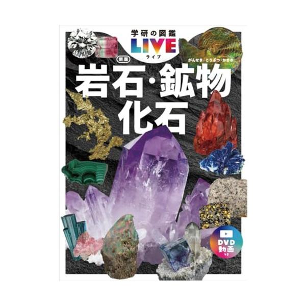 ▼▼▼図鑑で!動画で!ARで! 3歳からずっと使える、石がもっと好きになる図鑑登場!▼▼▼ 『学研の図鑑LIVE 鉱物・岩石・化石 DVDつき』がパワーアップ!  【本誌 進化した8のポイント】 ■収録種数850種以上で類書中NО.1! 身...