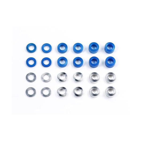 ブルー/ワンサイズ/TAMC4539・パッケージ個数:1・φ5.5mm ALUMINUM SPACER SET・RCカーの性能アップやセッティングに・TRF414のサスアームブロックの調整をはじめ様々なセッティングに使える・基本スペック:内...