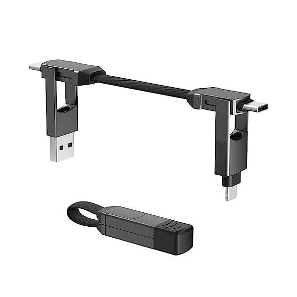 シンプル・グレー 小 6in1 Magnetic Multi Cable・・Color:グレー・6in1のマルチ充電ケーブルには6種類のケーブル入出力(USB A および USB C 、マイクロ USB、LTの入力）があります。あなたのデバ...