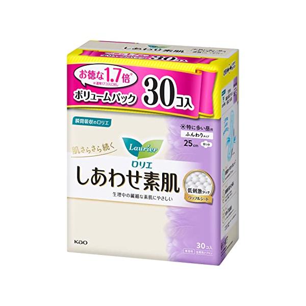 パッケージ個数:1・販売名(薬事販売名):ロリエHDW-ｋ・薬事区分:医薬部外品・容量:30コ入・構成材料:表面材:ポリエチレン・ポリプロピレン・ポリエステル 色調:白、ピンク(赤色202号を含む)・製造販売業者:花王株式会社