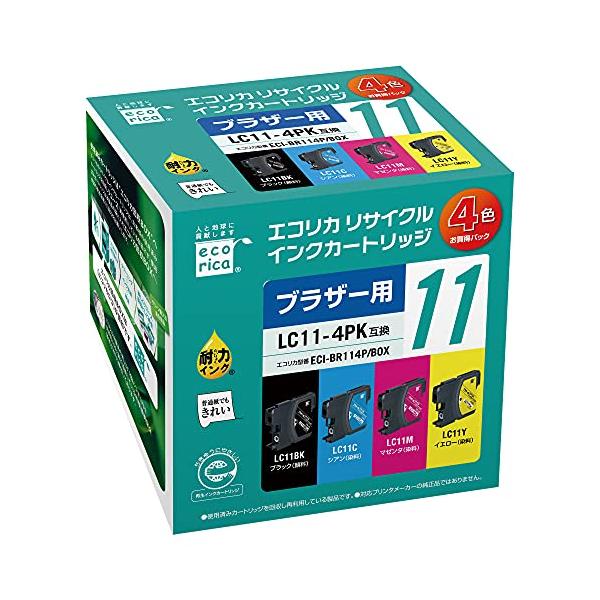 通常パッケージ・4色パック 通常容量 ECI-BR114P/BOX・・Color:4色パックStyle:通常パッケージ・【種類】リサイクルインク 【対応メーカー】ブラザー 【カラー】4色パック・【適合機種】DCP-165C / DCP-38...