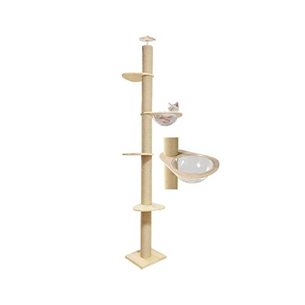 突っ張り・ナチュラル 209-229cm ck0256-s・・Size:209-229cm・??主材：MDF、麻縄、紙管、ポリエステル、スチール。支柱は全てサイザル麻100%麻縄巻き（6芯の太さ麻縄にバージョンアップ）、爪とぎにもっと耐えま...