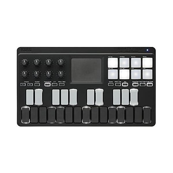キー・  NANOKEY-ST・・Style:キー・どこでも置けて簡単に持ち運べる、軽量コンパクトなデザイン。・iPad/iPhoneとnanoKEY Studioで最高のモバイル音楽制作環境を実現。・ドラム入力にもコード演奏にも使える、高...