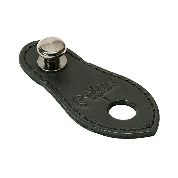 ENDPIN用・ブラック  STRAP END BLACK・・Color:ブラック・アコースティックギター用ストラップボタン・サイズ:幅 3.2cm、長さ:7.3cm・表素材:レザー