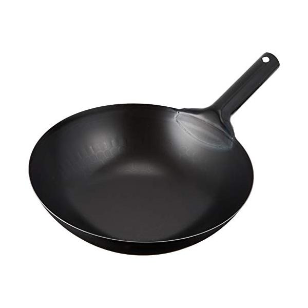 ・黒 30cm APK13030・・Size:30cmPatternName:片手・サイズ:φ300×深さ91mm・重量:1050g・素材・材質:鉄・原産国:日本・板厚:1.2mm