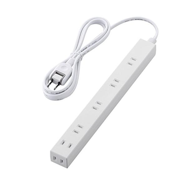 すっきりタップ(雷ガード付き)・ホワイト 2m T-NSLK-2620WH・隣の差込口をふさがない。差込口の間隔が広くACアダプタもすっきり接続できる、ほこり防止シャッター付きスリムタップ。 雷ガード内蔵モデル。・ACアダプタもすっきり接続...