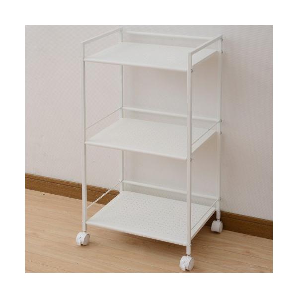 コンパクト・ホワイト 3段 CPR-80433C(WH)・・Size:3段Color:ホワイトPatternName:単品・お客様組立品・本体サイズ:幅43×奥行30×高さ83cm・本体重量:3kg・材質:スチール(粉体塗装)・原産国:台湾