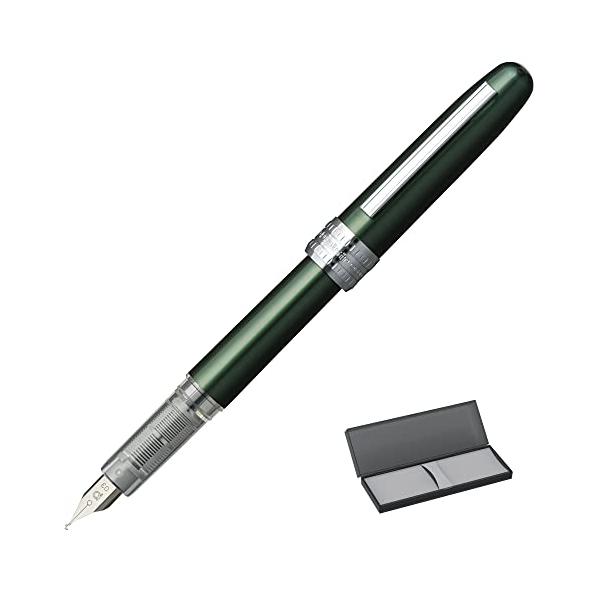 万年筆・グリーン 細字 PGB-1000-#41-F・・Size:細字Color:グリーン・アクリル樹脂・カートリッジインク:spsq-400  spn-100a 水性染料インク・製品仕様:胴、キャップ アルミにアルマイトパール加工 、カバ...