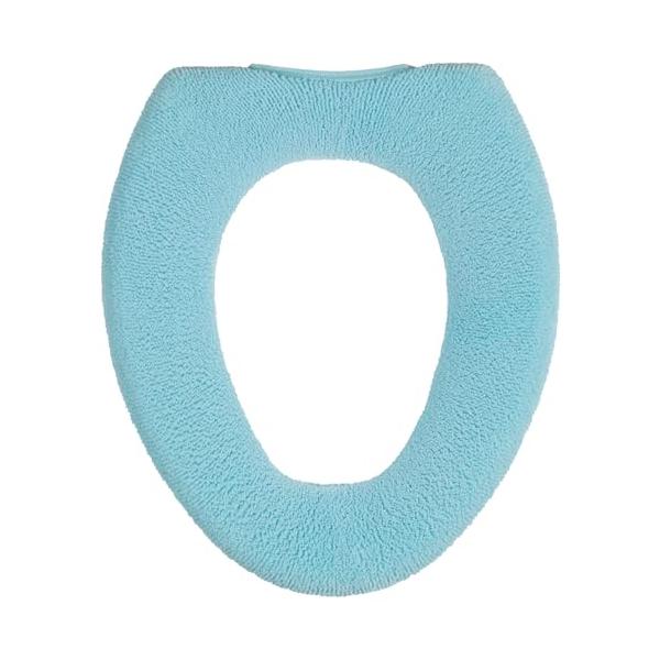 【便座カバー】O型ブルー/幅25×奥行16×高さ2cm/YNO-256・Color:ブルーStyle:【便座カバー】O型・パッケージ個数:1・●トイレ便座カバー　O型・素材：アクリル100%　原産国：中国・カラー：ブルー・●かぶせて留めるだ...