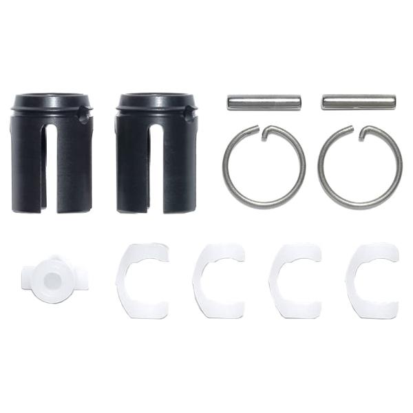 ・  22064・【 RCカーの性能アップやドレスアップに役立つパーツです 】・強度の高いスチール製ギヤボックスジョイント×2個、樹脂製スイングシャフトキャップを組み合わせて耐久性を向上させました。・TT-02 TYPE-SRXのスペアとし...