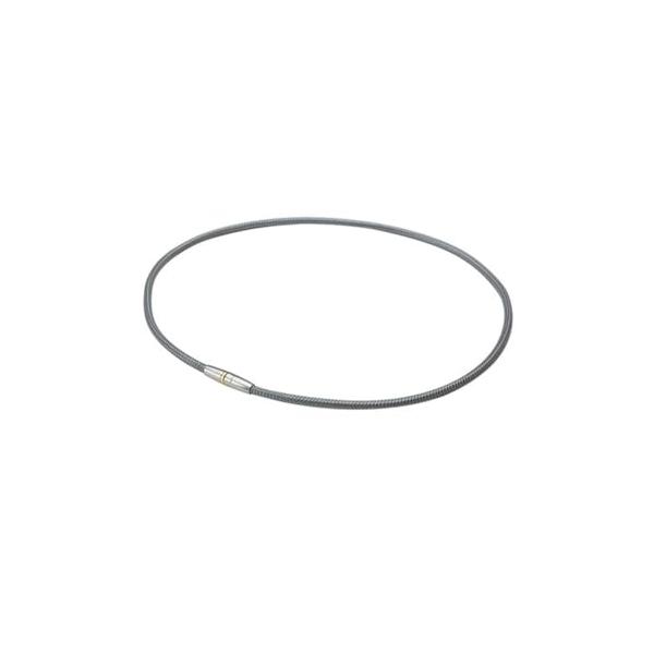ポイントカラーにゴールドを使用した高級感のある留め具グレー/シルバー/50cm/0222TG870053・Color:グレー/シルバーSize:50cm・素材：紐部・生地/ポリエステル 紐部・中芯/フェライト+ミクロチタンボール入り芯材 留...
