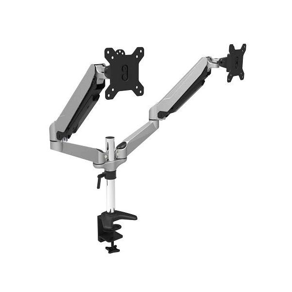 ブラック/2画面 クランプ式 4軸 耐荷重8KgJN-GM324DV/JN-GM324DV・Size:2画面 クランプ式 4軸 耐荷重8KgJN-GM324DV・パッケージ個数:1・革新的な多軸設計で自由自在に角度調整！　回転360° 左右...