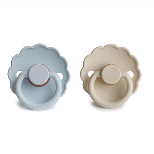 Powder Blue / Cream/-/-・Color:Powder Blue / Cream・安心安全の天然ゴム・お得な2個セット・柔らかいラウンド型ニップル