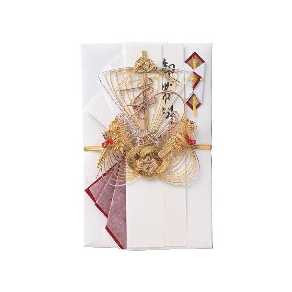 宝船・ホワイト 140×225mm キ-651・・Style:宝船・宝船の飾りが品と華やかさがある大判の金封。婚礼用のみならず、結納の目録、金包みとしても利用可能。・【用途】婚礼・一般御祝・目録 【金額の目安】5万円~300万円くらいまで(...