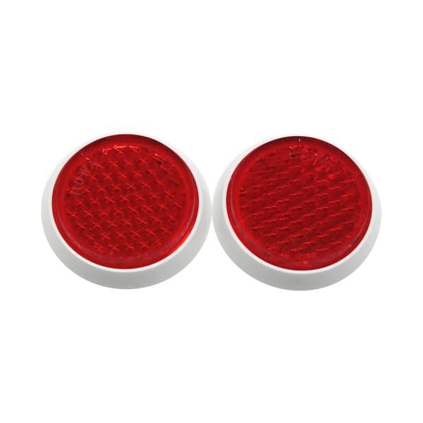 レッド/R-27/Z-3・Size:R-27Color:レッド・パッケージ個数:1・精密プリズムレンズ金型使用の、再帰性反射板・商品サイズ:直径27mm 厚み6mm・樹脂:光学用メタクリル樹脂(PMMA)