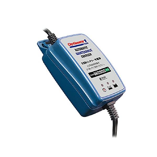 ・青い  TM-407a・■出力電流:DC 0.6A■対応バッテリー 12V/6V鉛・12Vリチウム(リン酸鉄リチウム)、AGM型、ゲル型、開放型 ■対応容量 :2~20Ah(バイク)■IP50(防塵)・■本体サイズ(mm ):W60×H9...