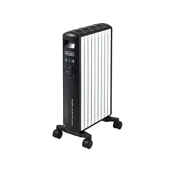 1)ヒーター単品・ピュアホワイト＋マットブラック  MDHS12-BK・・PatternName:03)【シンプル操作】ピュアホワイト+マットブラック/8~10畳用Style:1)ヒーター単品・本体サイズ:長さ440×幅275×高さ665m...