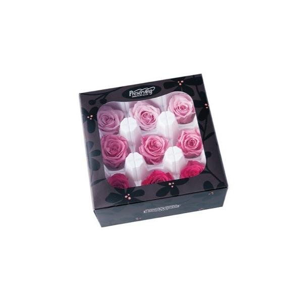 ローズ・いずみ・カラーアソート ピンクミックス 03484-110【プリザーブドフラワー・プリザーブド　花材】9輪入り花径3.5-4.5cm花丈3-3.5m＊自然の生花や植物を原料としています。サイズ、色、形などは同一ではありません＊表示に...