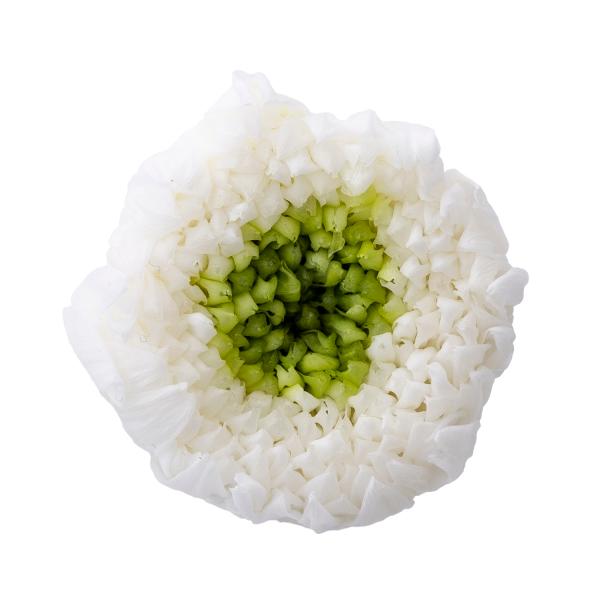 輪菊・小・ミルフィーユ ホワイトパープル 04183-014【プリザーブドフラワー・プリザーブド　花材】9輪入り花径：約3-4ｃｍ　花高約3-4.5ｃｍ＊自然の生花や植物を原料としています。サイズ、色、形などは同一ではありません。＊表示につ...