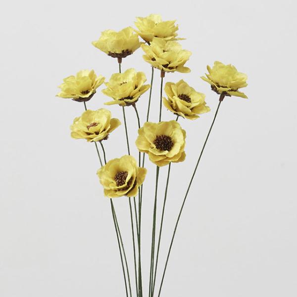 カリナフラワー　大地農園約ｃｍL　花径約4.5ｃｍ　1束10本＊自然の生花や植物を原料としています。【要　ご確認】＊ハンドメイド商品です。一部の商品でグルー等が目立つ物がございますが製造過程の物でございます。　輸送中に花弁が落ちたりすること...