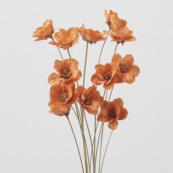 アネモネフラワー オレンジ 32360-350約30-40ｃｍL　花径4ｃｍ　1束12本＊自然の生花や植物を原料としています。【要　ご確認】＊ハンドメイド商品です。一部の商品でグルー等が目立つ物がございますが製造過程の物でございます。　輸送...
