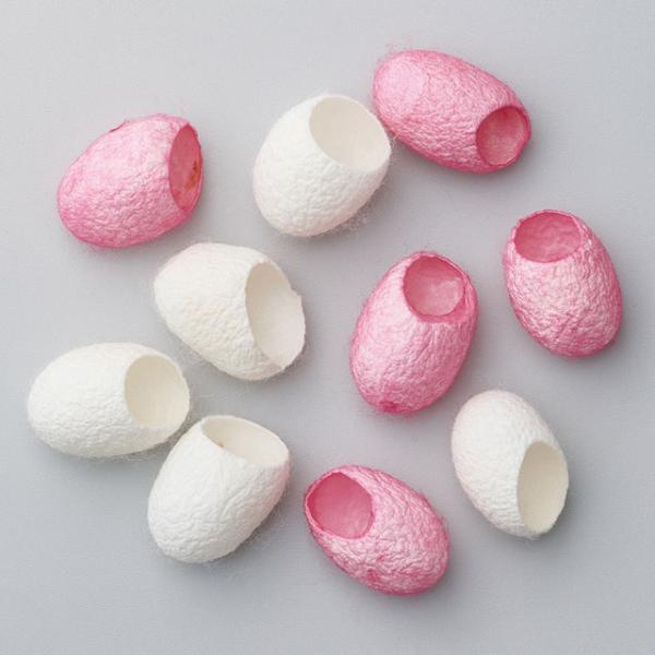 まゆ玉　白ピンクミックス　51510-110１袋　10個入り約3-3.5ｃｍ＊自然の生花や植物を原料としています。サイズ、色、形などは同一ではありません。＊表示について《検索ワード》プリザーブドフラワー　ドライフラワー　花材　資材　大地農園...