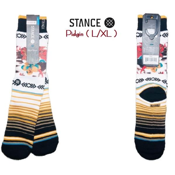 STANCE 送料無料 Pidgin オフホワイト ハイビスカス 国内正規品 stance スタンス 靴下 カリフォルニア ストリート メンズ 西海岸