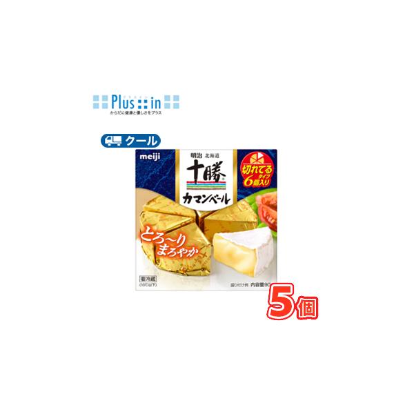 明治　北海道十勝　カマンベールチーズ　切れてるタイプ【クール便】（90g）×5個　送料無料　カマンベール ワイン おつまみ チーズ cheese