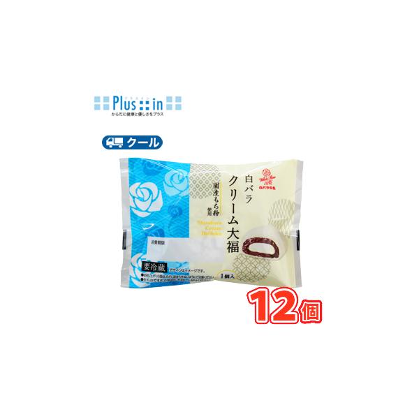白バラ牛乳　クリーム大福 　12個/和生菓子/お菓子/生クリーム/鳥取スイーツ/クール便