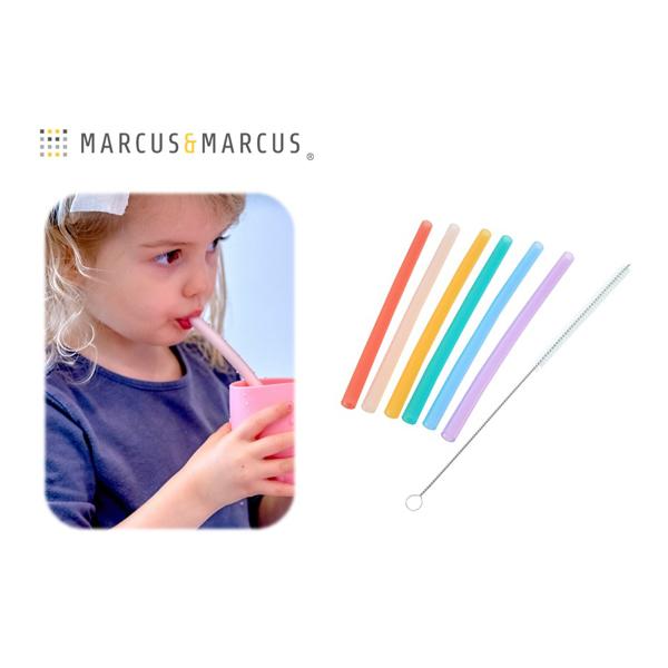 シリコンでできた繰り返し使えるストローとブラシのセット。プラスチックごみの不適切な廃棄が世界的に深刻な環境問題となる中、脱プラスチック製としてマーカス＆マーカスからもシリコン製のストローが登場。程よい弾力と口当たりで、お子様から大人の方も使...