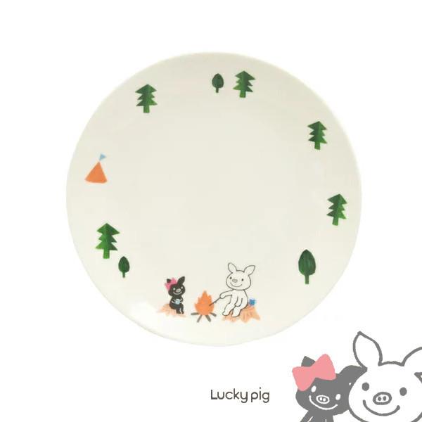 LuckyPig giggle ラッキーピッグ ギグル元気に楽しく動きまわる。ラッキーとハッピーといっしょにGO！アウトドアを楽しむラッキーとハッピーが、毎日の生活にちょっぴり元気を与えてくれます。φ157×H17mm家庭用電子レンジ○ 家...