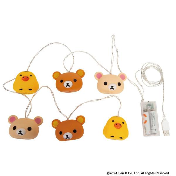 LEDライトが６個連なった、インテリアライトです。・パッケージサイズ：約H23×W21×D6cm・使用電池：単3電池×2本(別売)・生産国：中国・JANコード：4573230812157・コピーライト　：(C)2024 San-X Co. ...