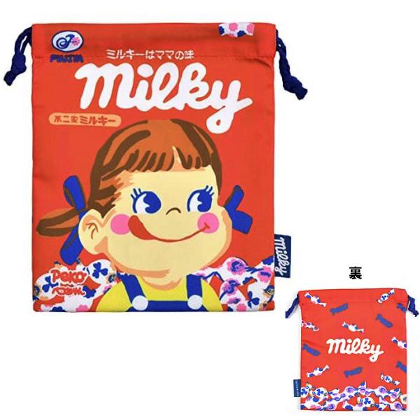 表と裏ではデザインが違ってとっても可愛い☆お菓子巾着種類もいろいろあるので使い分けちゃおう!!サイズ：H21×W18cm素材：ポリエステル●JANコード：4580433110034備考