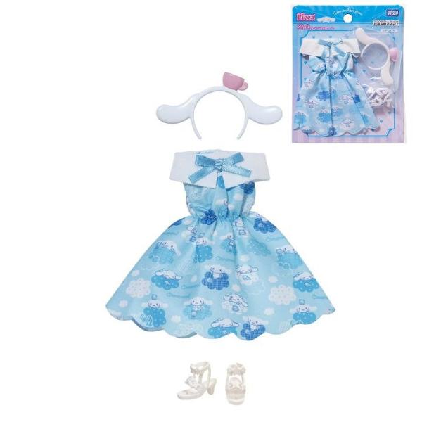 カチューシャ・ワンピース・クツが入った3点セット！ 「シナモロール」のコーデが、かわいく完成しちゃうドレスセットです。人気のサンリオキャラクター「シナモロール」の、カチューシャ・ワンピース・クツの3点セットで、とびきりキュートなコーデが完成...