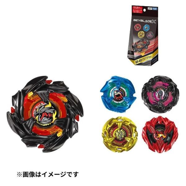 BEYBLADE X とは、超加速ギミック【Xダッシュ】による驚異的なスピードと衝撃でエクストリームなバトルを繰り広げるギアスポーツである。特別カスタマイズの豪華ラインナップ5種類のベイブレードの中からいずれか1個が入っているランダムブース...