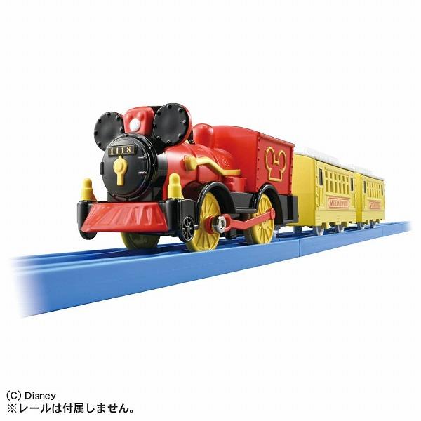 ■ミッキーマウスをイメージした蒸気機関車■３両編成でそれぞれ連結・切り離し可能■１スピード・スイッチＯＦＦで手転がし遊び可能■２両目と３両目には別売りのトミカ（ミニカー）などを搭載可能　※乗せられないトミカ（ミニカー）もあります※レールは付...