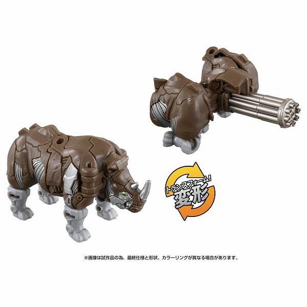 ビーストから武器へ変形するシリーズ。たくさん集めてトランスフォームさせよう！ライノックスがビーストモードからガトリングガンに変形！覚醒チェンジシリーズ(別売)など、他のキャラクターたちに装備させて遊ぼう！ 【商品内容】ライノックス本体(1)...