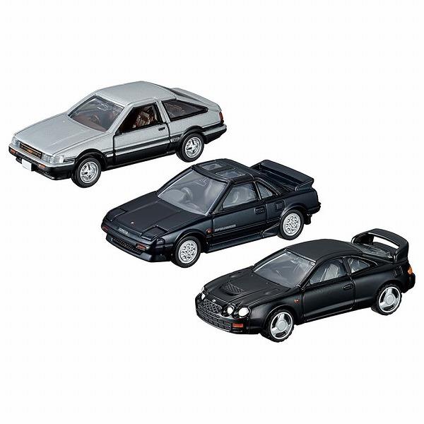 トヨタの人気スポーツカーが3台セットになって登場です！＜セット内容＞（スケール・アクション）・Toyota COROLLA LEVIN（1/60・サスペンション、左右ドア開閉）・Toyota MR2（1/60・サスペンション、リトラクタブル...