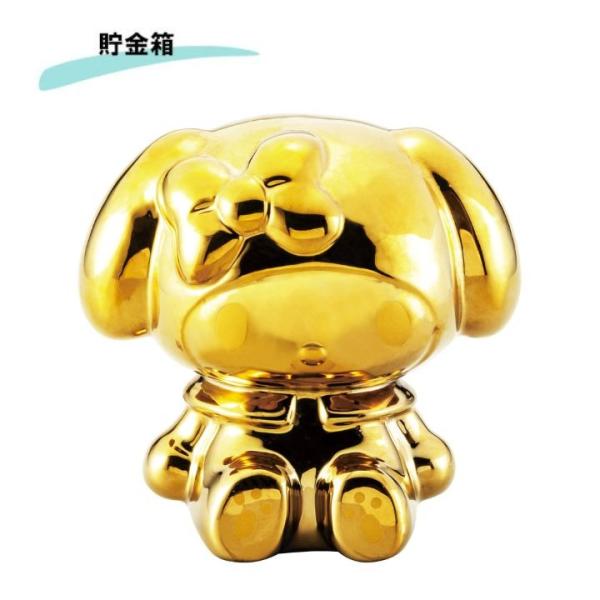 マイメロディは、世界中で愛されるサンリオの象徴的キャラクター。本商品は、マイメロディが金色になった貯金箱で、縁起の良さも感じられる可愛い仕上がり。W9.3×D8.8×H12.5cmのサイズで棚やデスクに飾りやすく、つるんとした質感と金色が特...